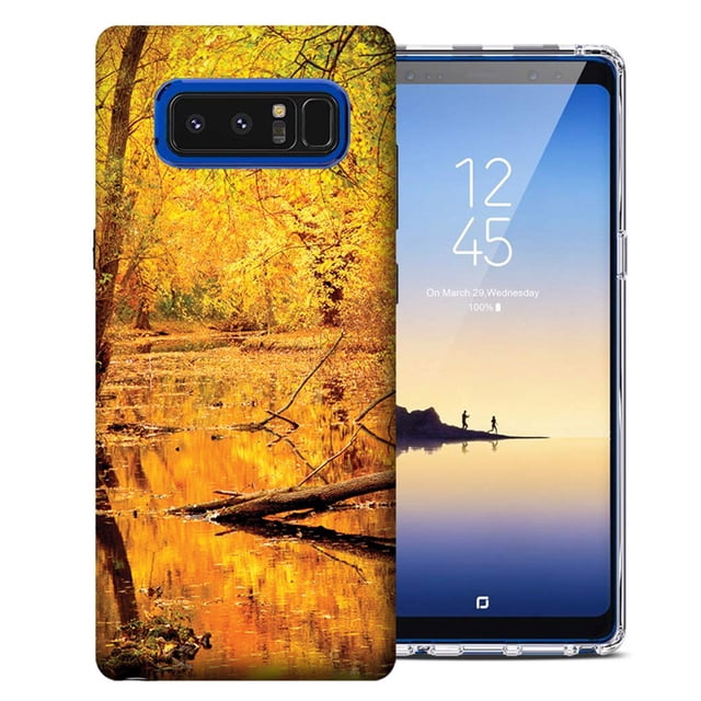MUNDAZE Samsung Galaxy Note 9 Golden Autumn Leaves Design TPU Gel Phone ...
