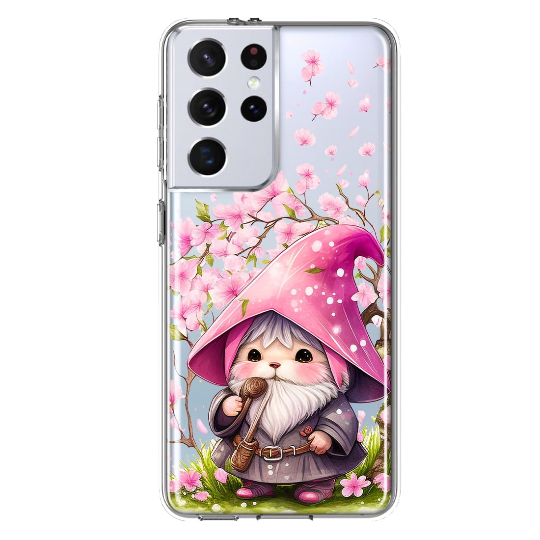MUNDAZE Samsung Galaxy S21 Ultra Cute Pink Cherry Blossom Gnome Spring ...