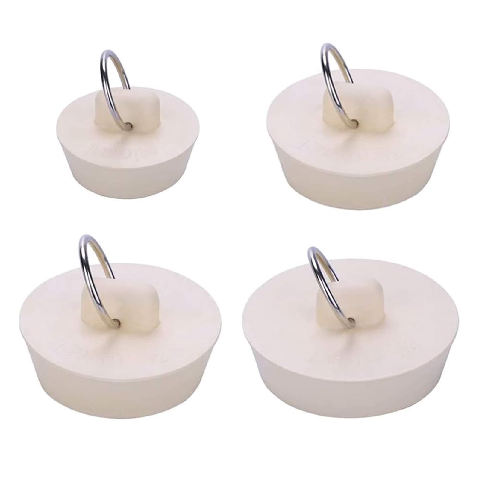 MUNDIDO Bath Tub Drain Stoppers, 4 Pieces Sink Bathtub Plug Rubber ...