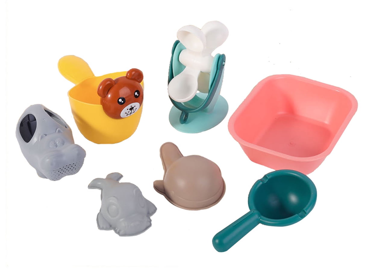 MUNDO TOYS Soft Beach Toys Set for Kids Sand Toy Set 7 Pcs Ideal for Toddlers, Soft and Safe ...