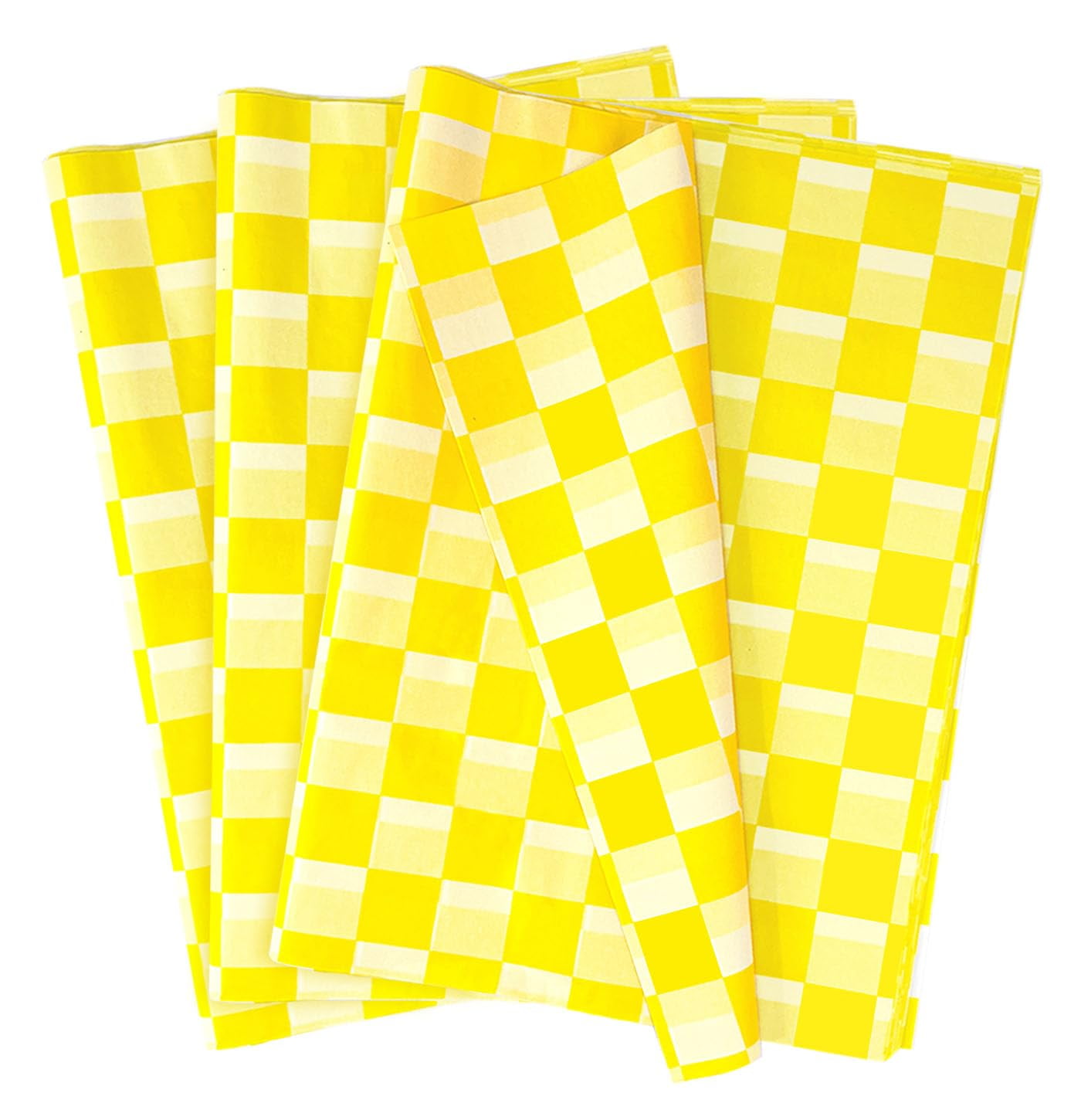 MUNILAIL 100 Sheets Checkered YPF5 Tissue Paper 14 x 20 Inches Yellow ...
