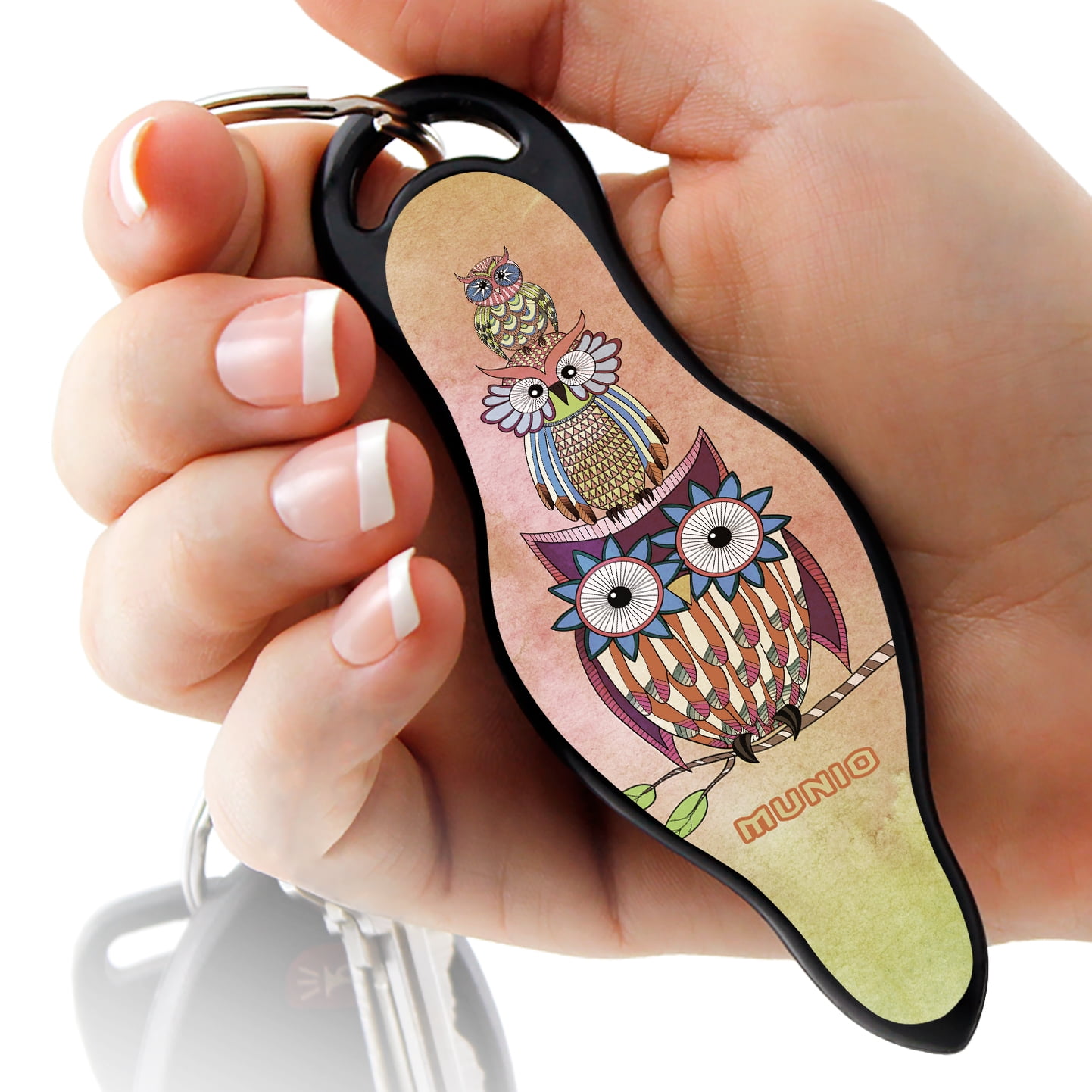 MUNIO Keychain Device for Personal Safety, Self Defense, Legal, Non ...