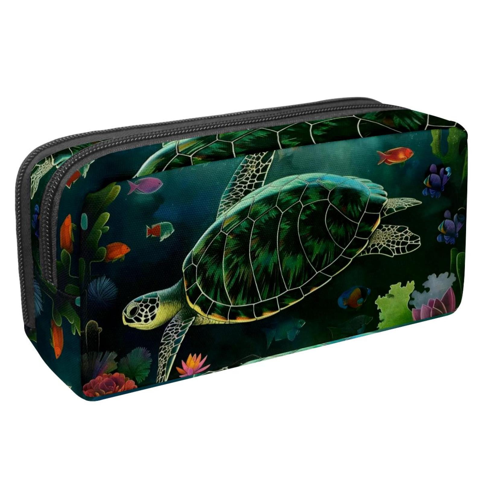 MUOOUM Pencil Case, Sea Turtle Fish Large Capacity Pencil Pouch ...