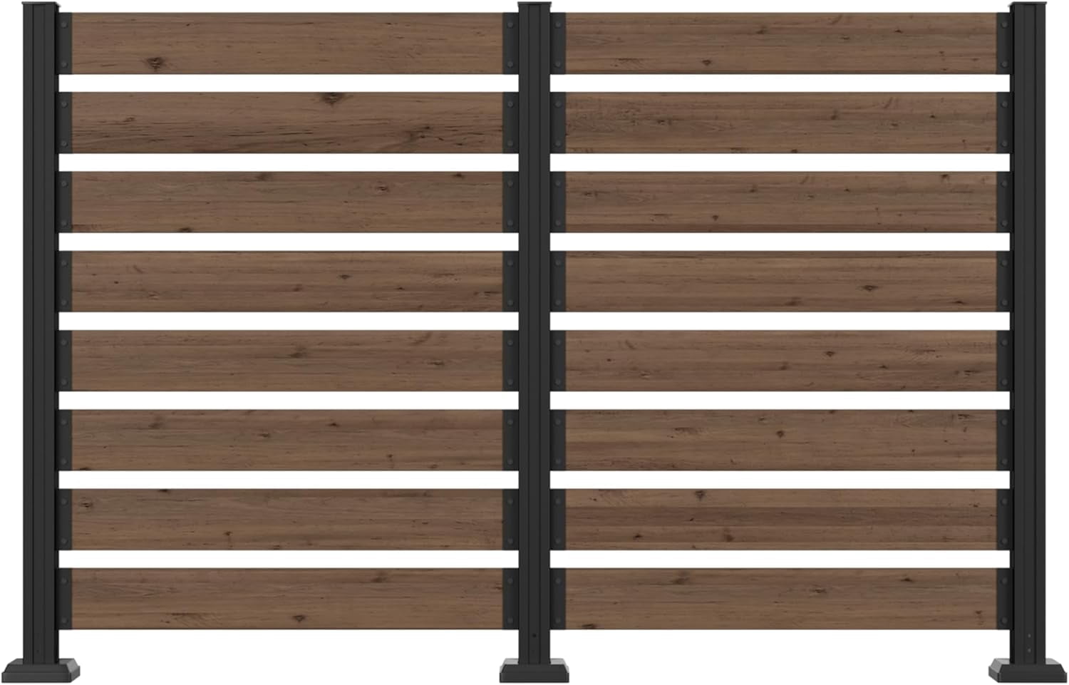 MUPATER 49” H×78” W Outdoor Privacy Screen Fence, No Dig Wooden Privacy ...
