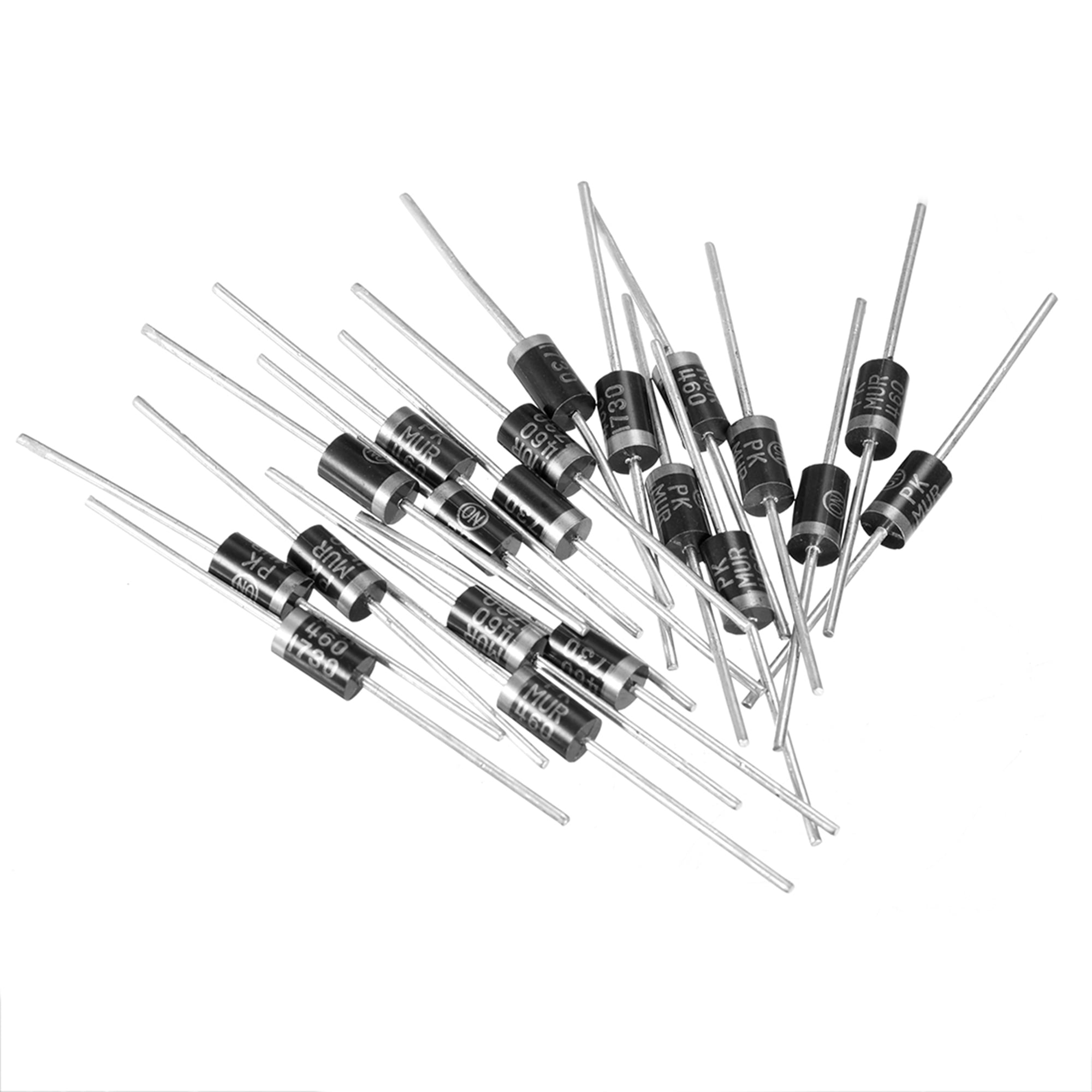 MUR460 Rectifier Diode 4A 600V shaft Silastic Guard Diodes 20 Pack ...