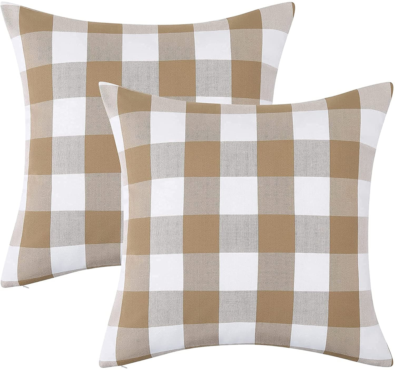 MURMUREY Buffalo Check Plaid Pillow Covers Set of 2 18"×18" Outdoor ...