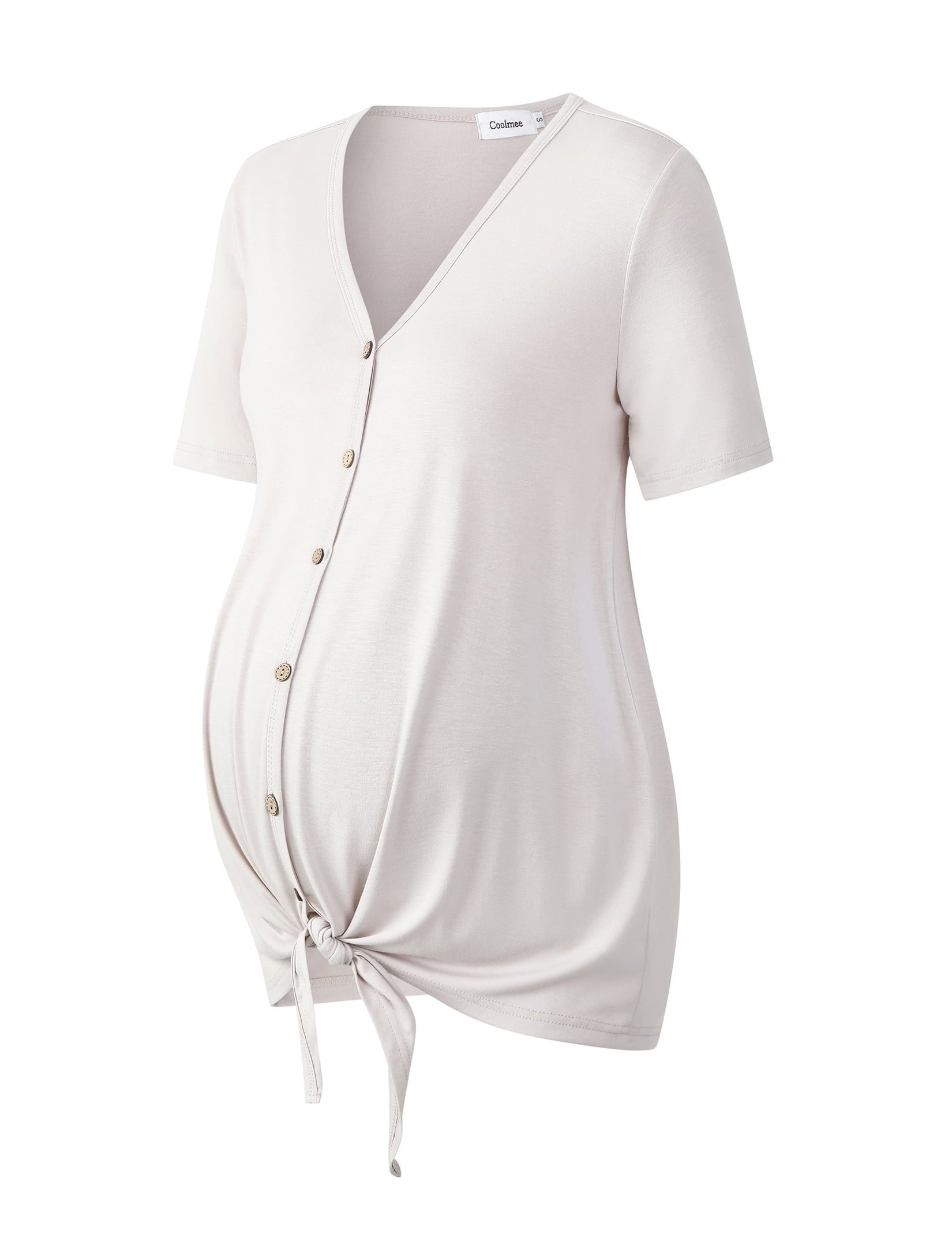 MURMUREY Maternity Tops Shirts Short Sleeve V Neck T Shirts Casual ...