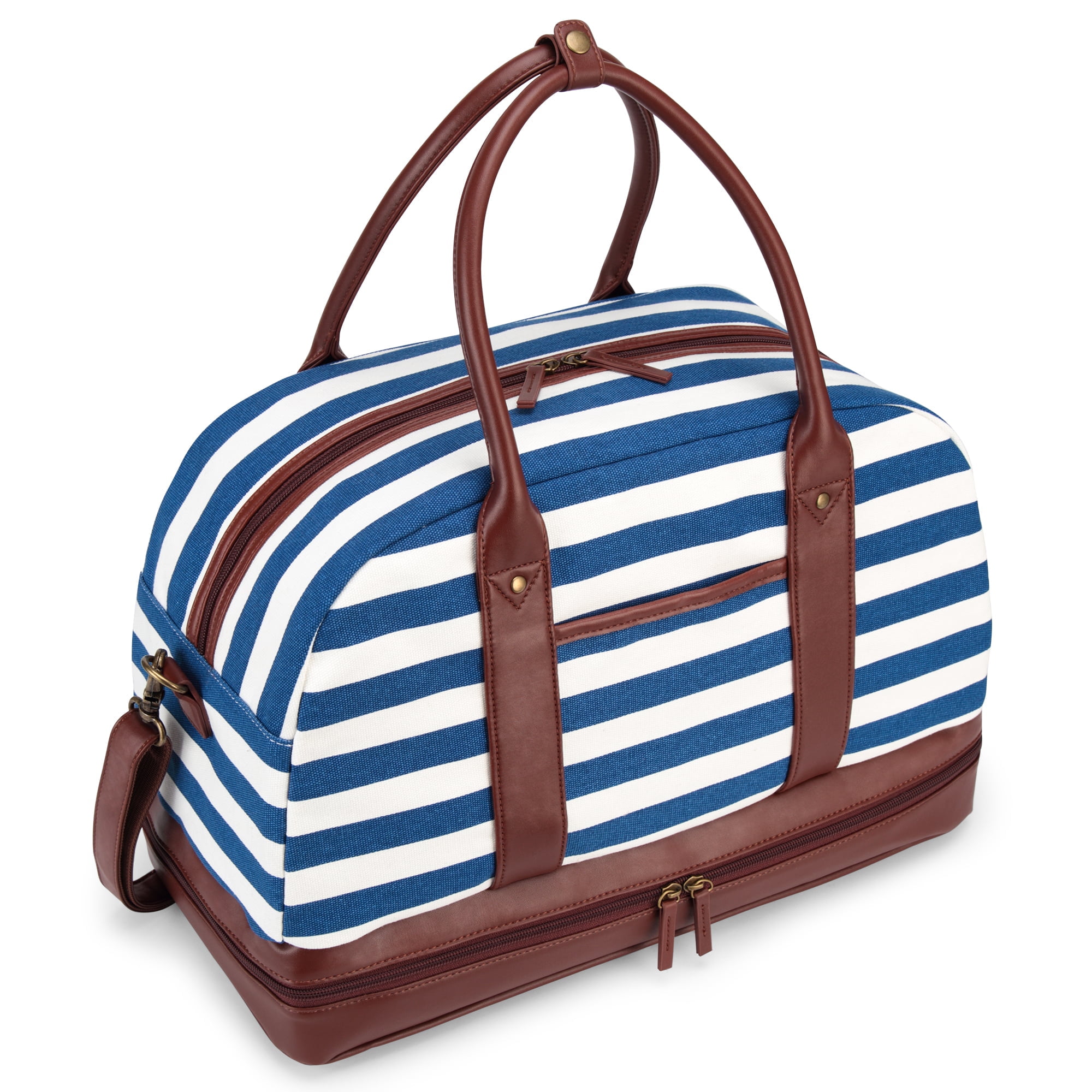 MURMUREY Overnight Bag Canvas Hospital Bag with Shoe Compartment Large ...