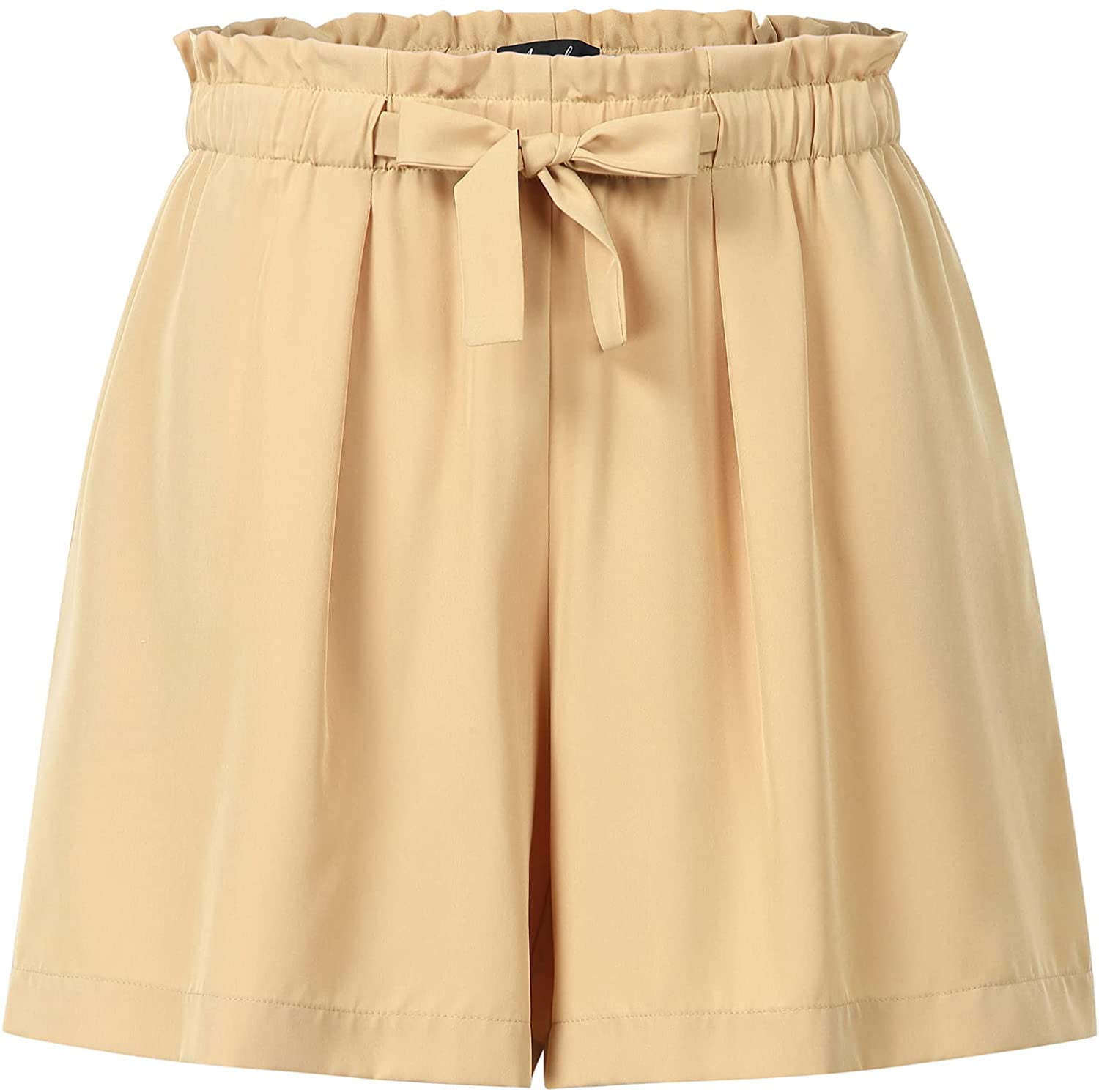 MURMUREY Women's Plus Size Paper Bag Shorts High Waisted Shorts Comfy ...