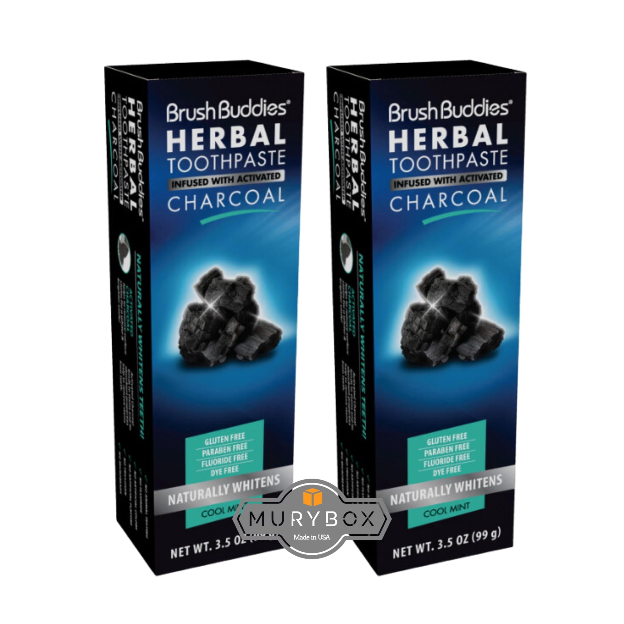 MURYBOX Brush Buddies Herbal DHF10 Toothpaste with Activated Charcoal ...