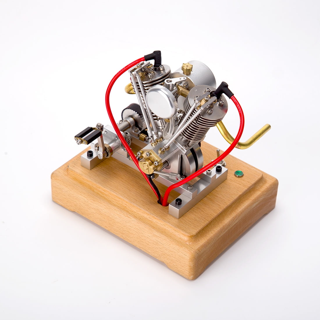 V-Twin Mini Gasoline Engine Model - Functional 4-Stroke Motorcycle ...