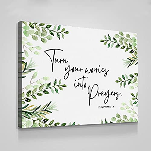 MUSAPILUX Turn Your Worries Into Prayers,Philippians 4 6 Bible Poster ...
