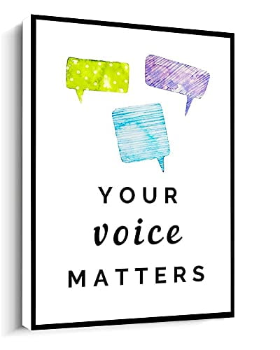 MUSAPILUX Your Voice Matters Poster,Speech Therapy Print,Speech ...