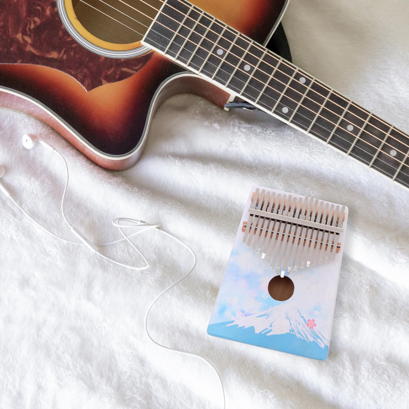 MUSEYA 1 Set Musical Instruments Thumb Piano White Pine for Beginners ...