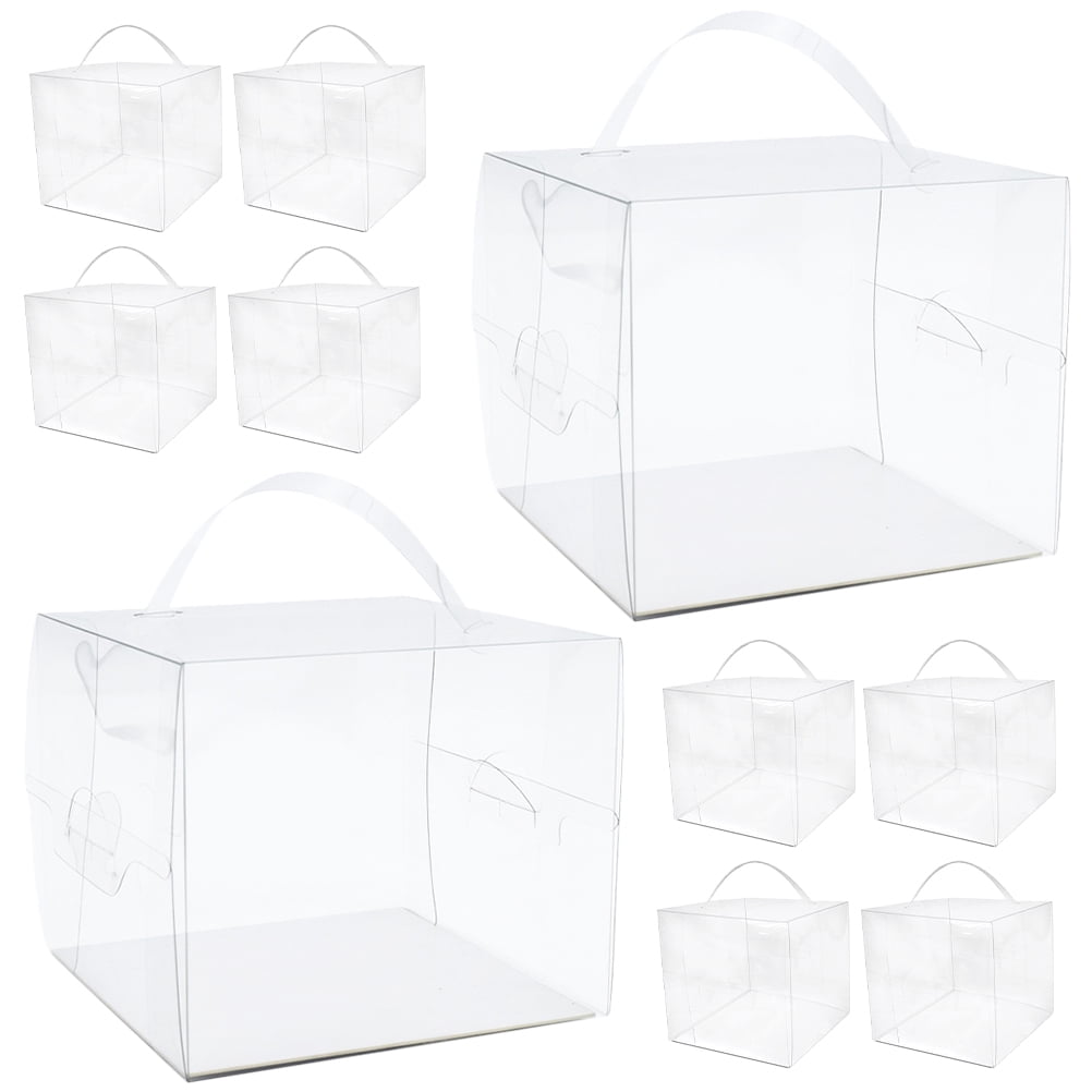 OATIPHO Transparent Clear Cake Boxes Pet Material for Carrying and ...
