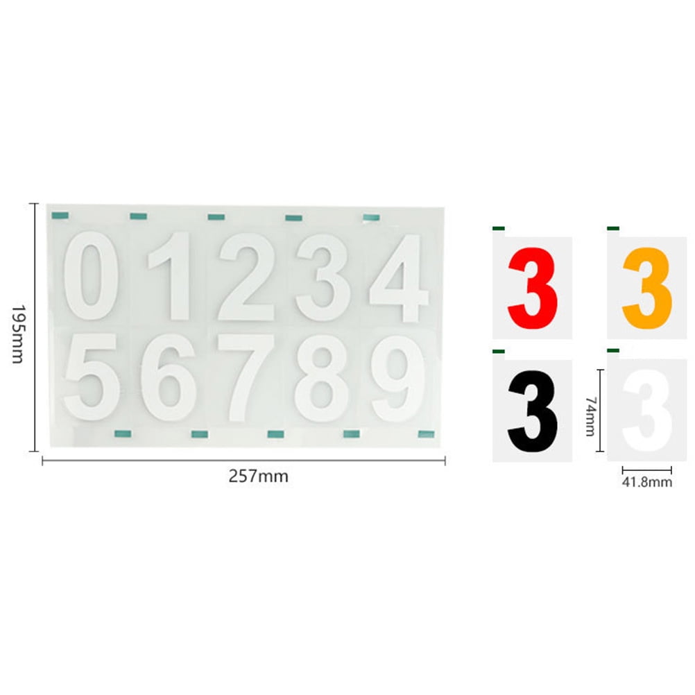 MUSEYA 10 Sets Reflective Letter Stickers for Door Numbers Plaques ...