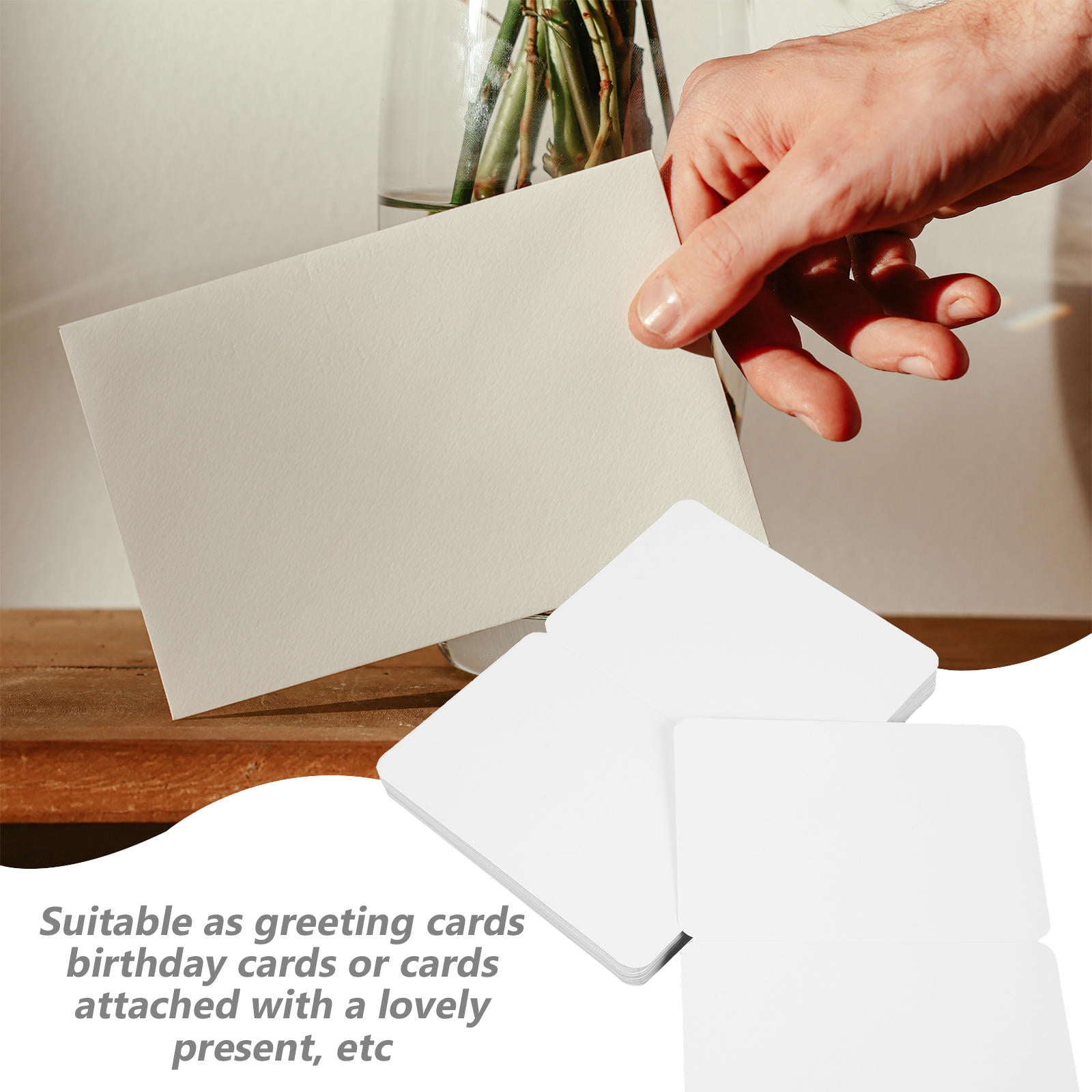 MUSEYA 100pcs Folding Paper Card Writable Card Stock Paper for ...