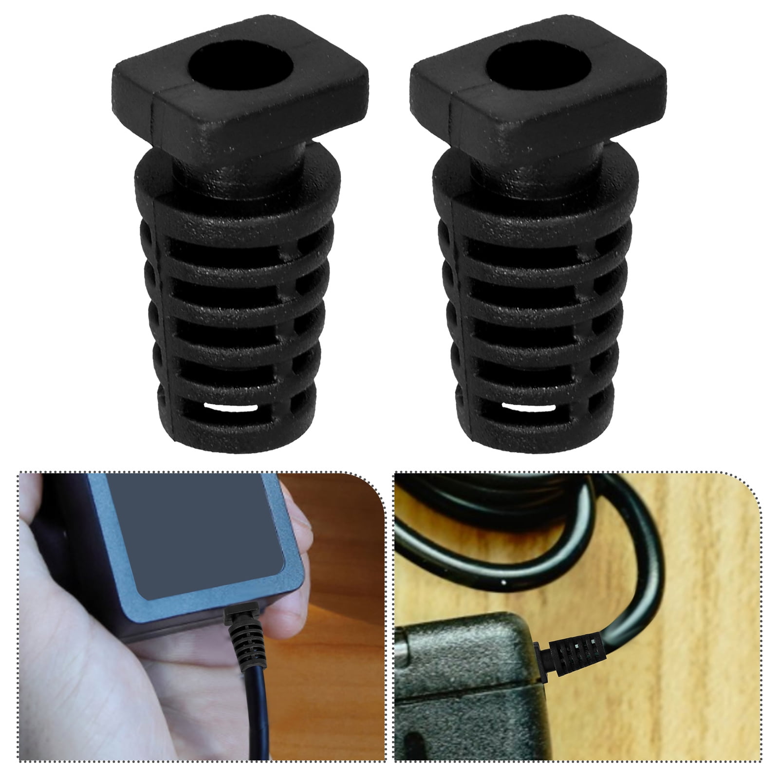 MUSEYA 100Pcs Black Strain Relief Cord Grip Connectors for Secure ...