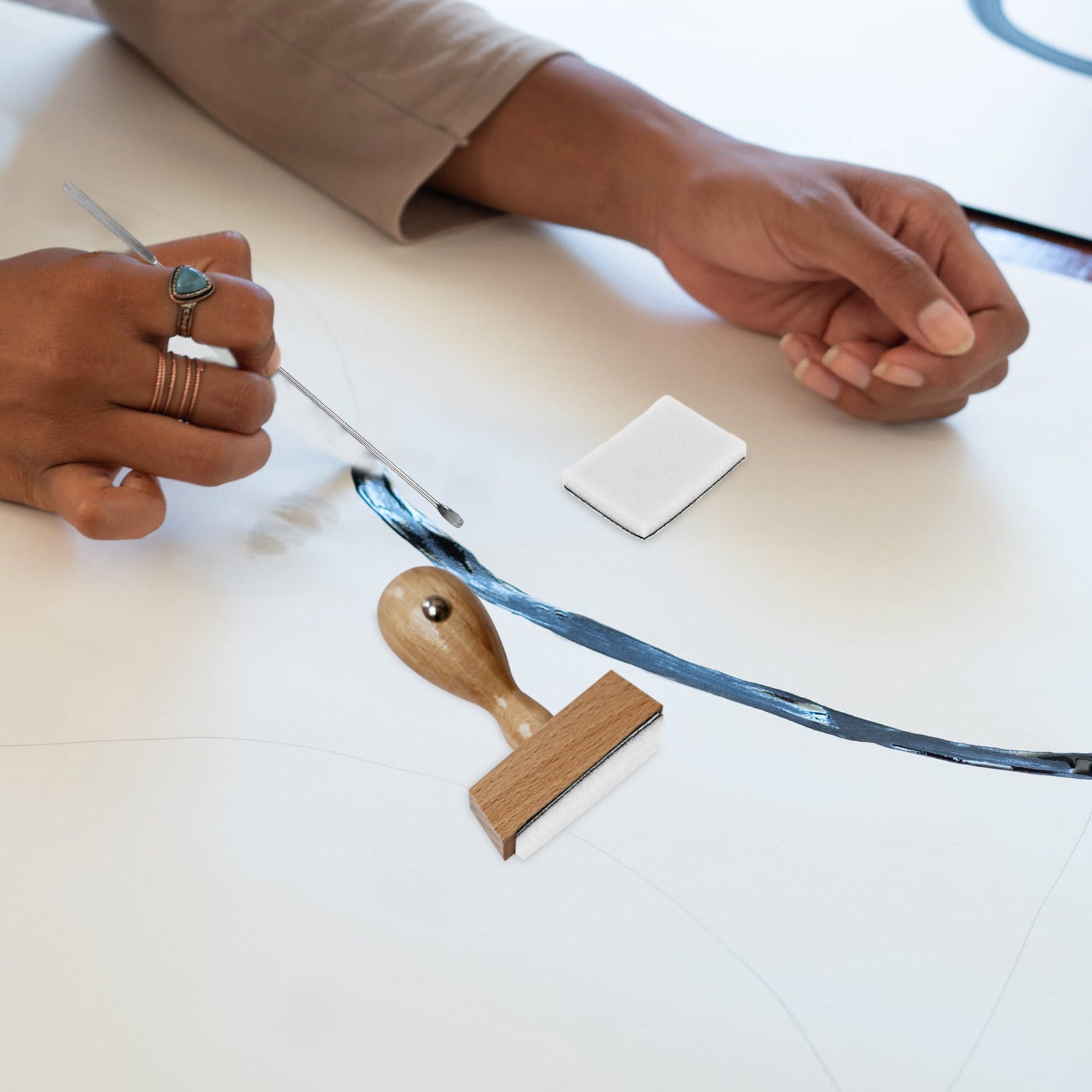 MUSEYA 10Pcs Distressing Blending Tool White Sponge Art Supplies For ...