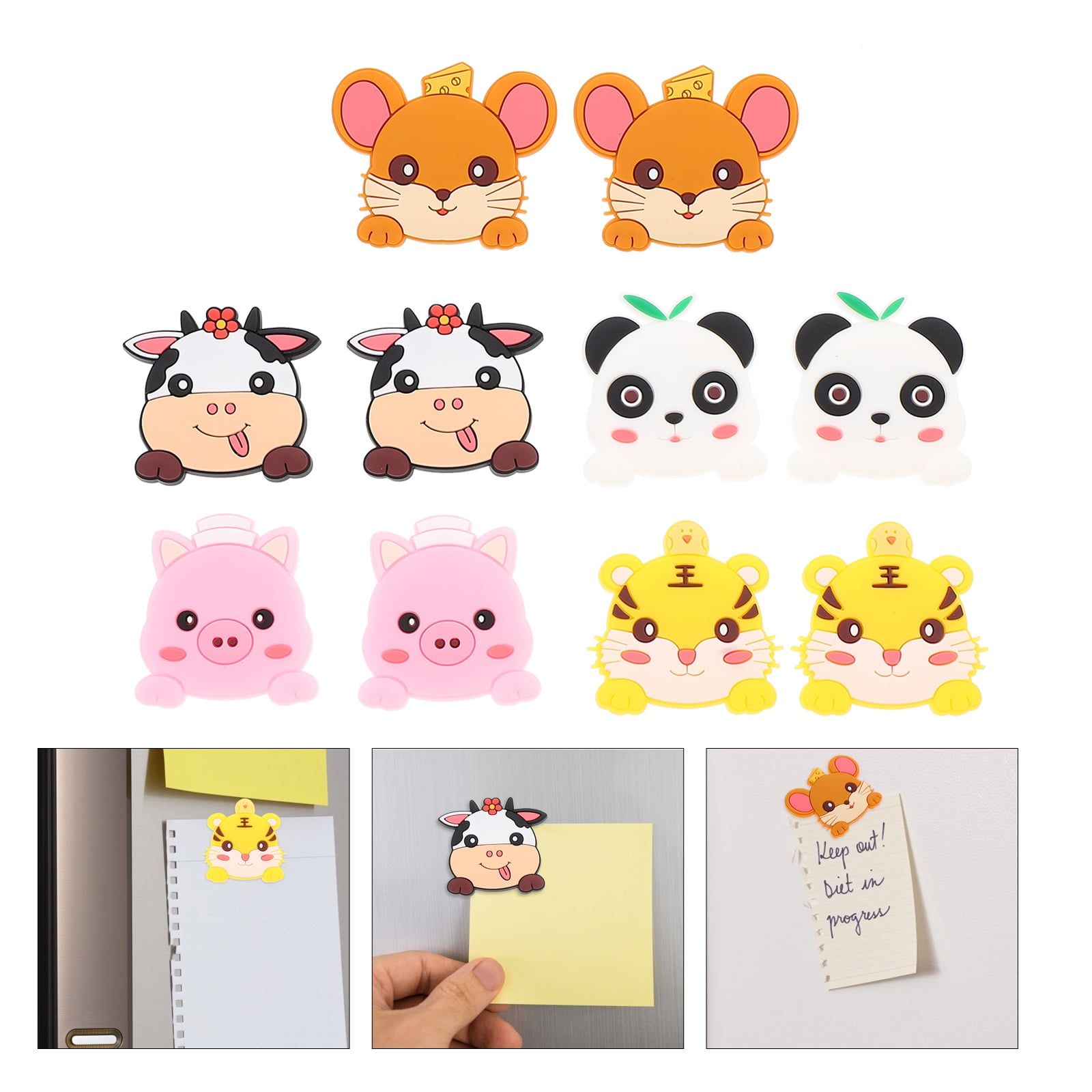 MUSEYA 10Pcs Fun Refrigerator Magnets Fridge Magnetic Decor Assorted ...