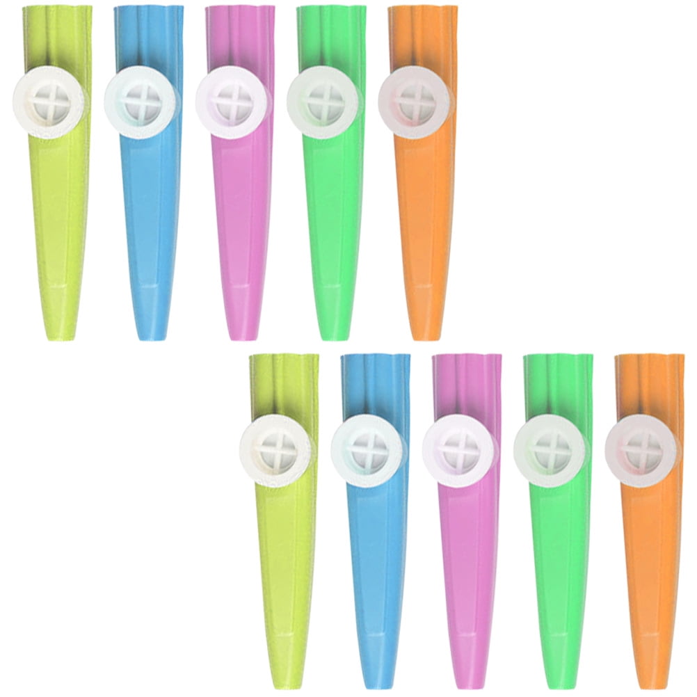MUSEYA 10Pcs Kids Musical Instrument Toy Plastic Assorted Color Simple ...