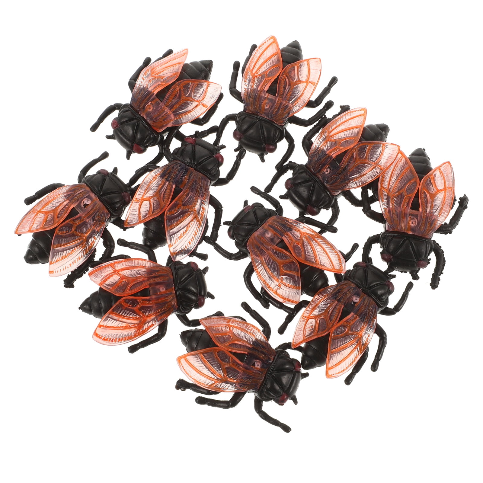 MUSEYA 10pcs Desktop Cicada Ornament PVC Brown Sculpture for Homeowners ...
