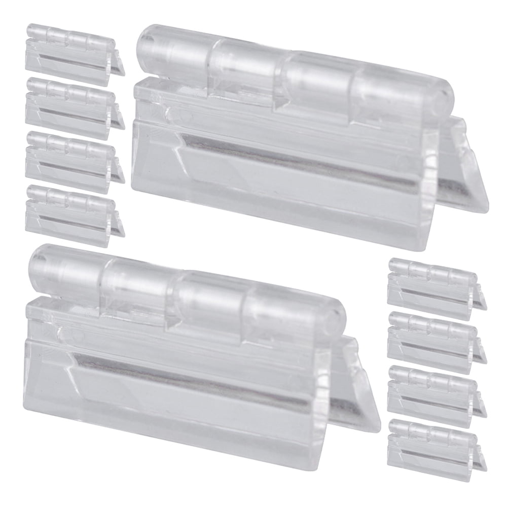MUSEYA 12Pcs Adhesive Hinge Strips Clear Plastic For Drawers Cabinets ...