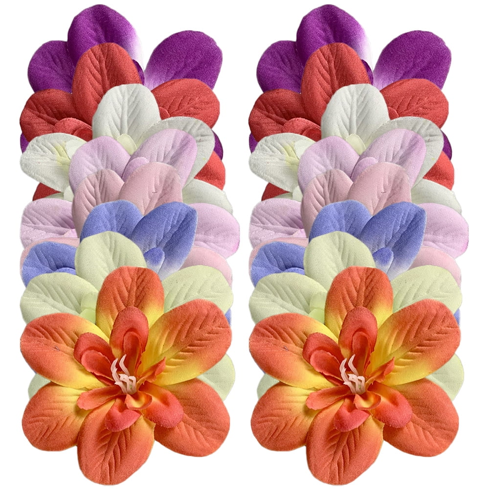 MUSEYA 16Pcs Artificial Silk Flower Hair Clips Cream Prop for Craft ...