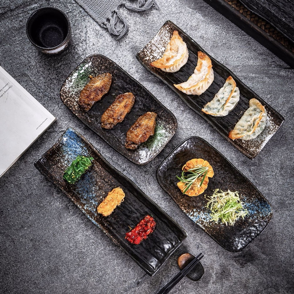 MUSEYA 1Pack Modern Ceramic Rectangular Plate for Bar Use 25.7x11.8in ...