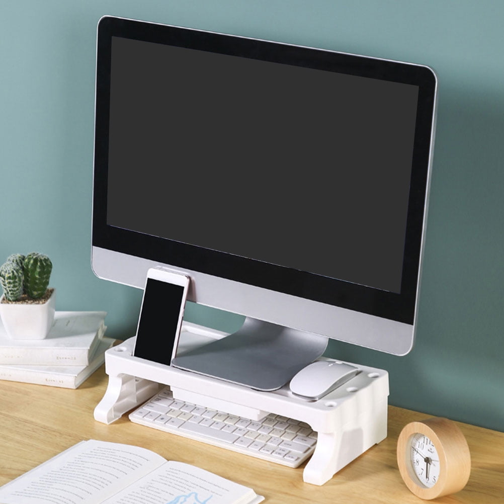 OATIPHO 1Pcs Monitor Riser White PP Monitor Stands for Desktop Elevated ...