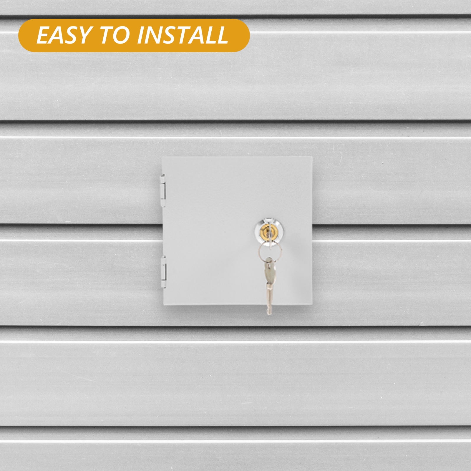 MUSEYA Silver Stainless Steel Lockable Socket Cover Box for Home and ...