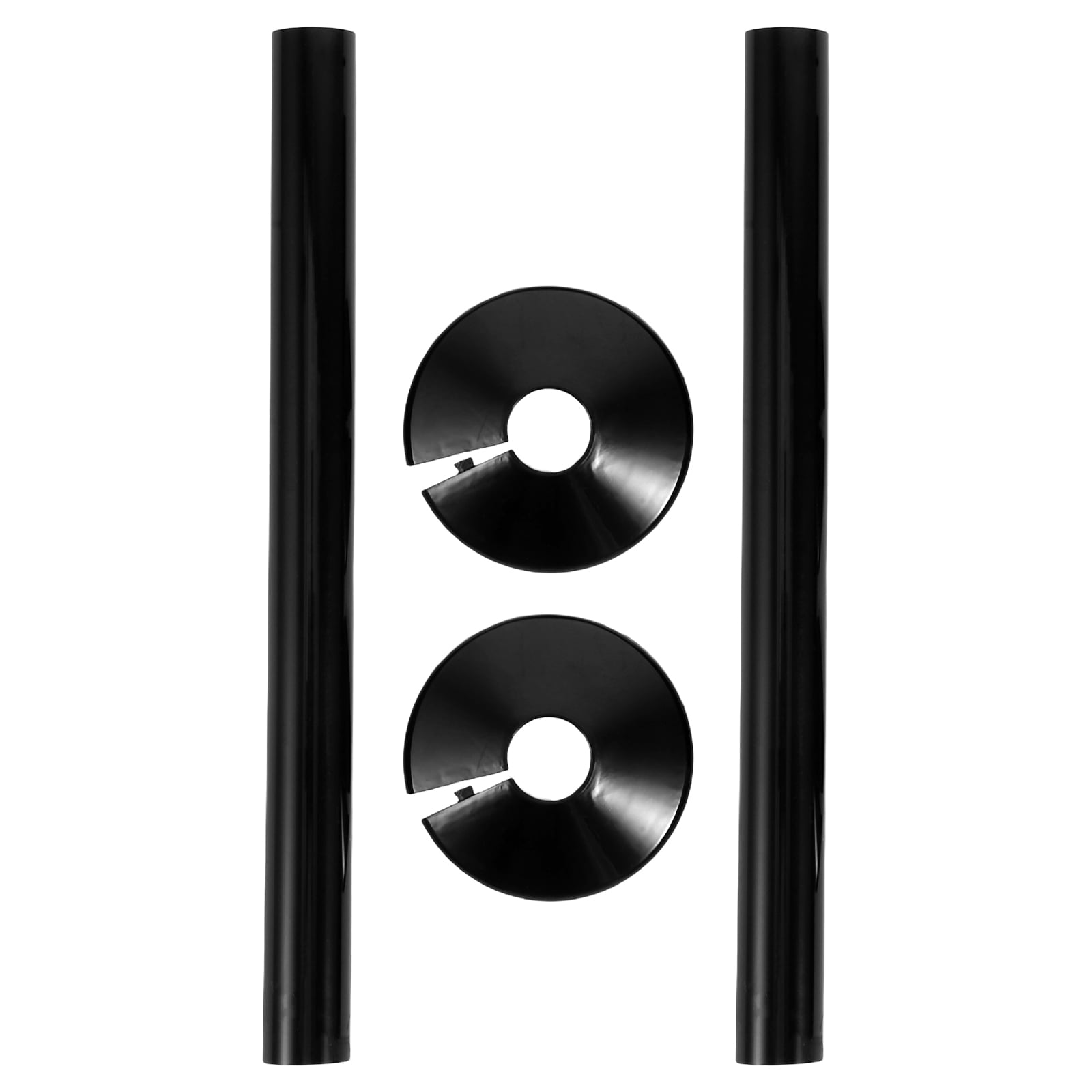 MUSEYA 2 Sets Toilet Pipe Cover Plastic Black Simple Design for Conceal ...