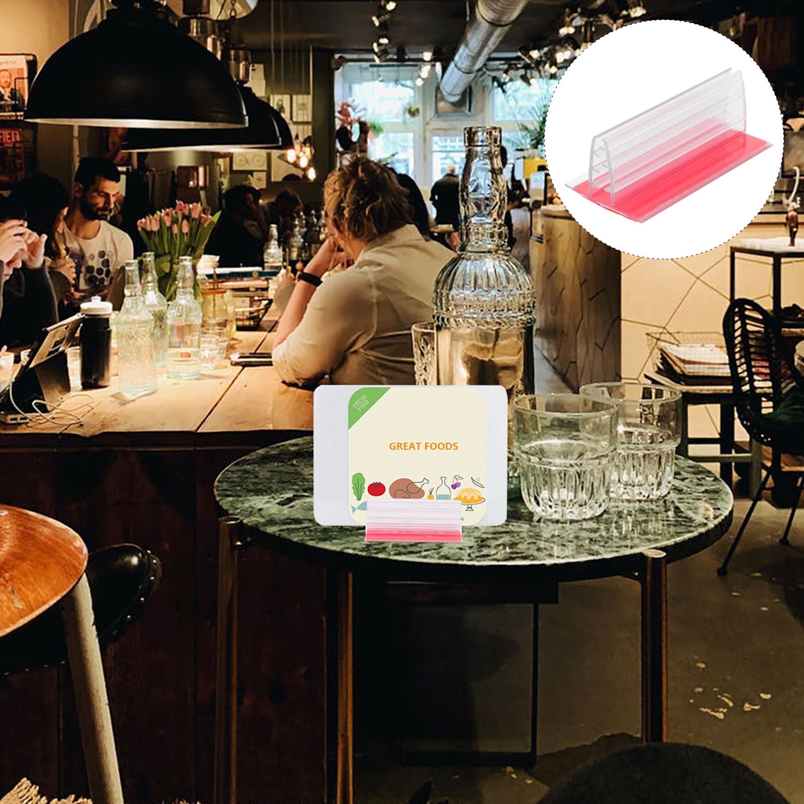 MUSEYA 20Pack Cost Display Sign Holder PVC Multi Name Cards Holder ...