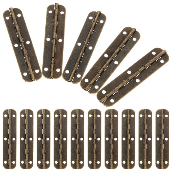 MUSEYA 20Pcs Steel Piano Hinges Narrow Dark Brown for Jewelry Box ...