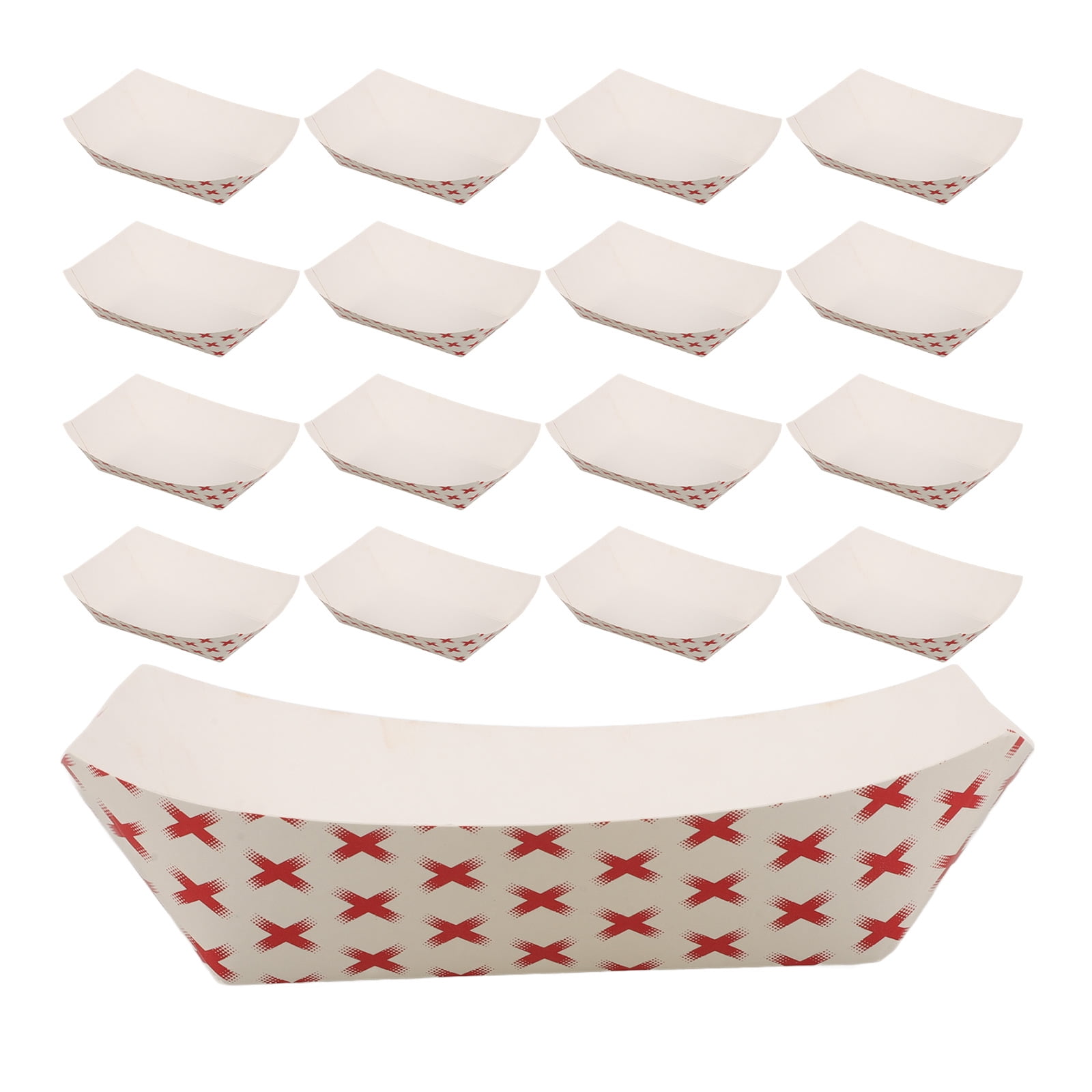 MUSEYA 20Set Paper Snack Trays Kraft Paper Open Top Food Service Trays ...
