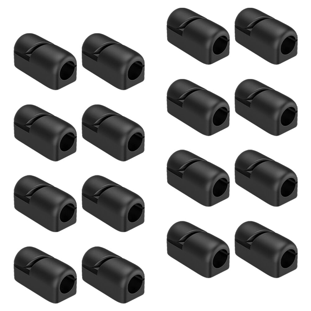 MUSEYA 20Pcs Durable Silicone Cable Fixed Clamps Wire Management Clip ...
