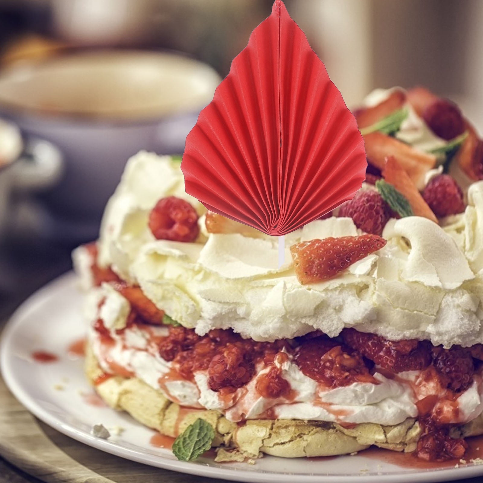 MUSEYA 20pcs Cake Leaf Topper PVC Dessert Decorations Leaf for Bohemian ...