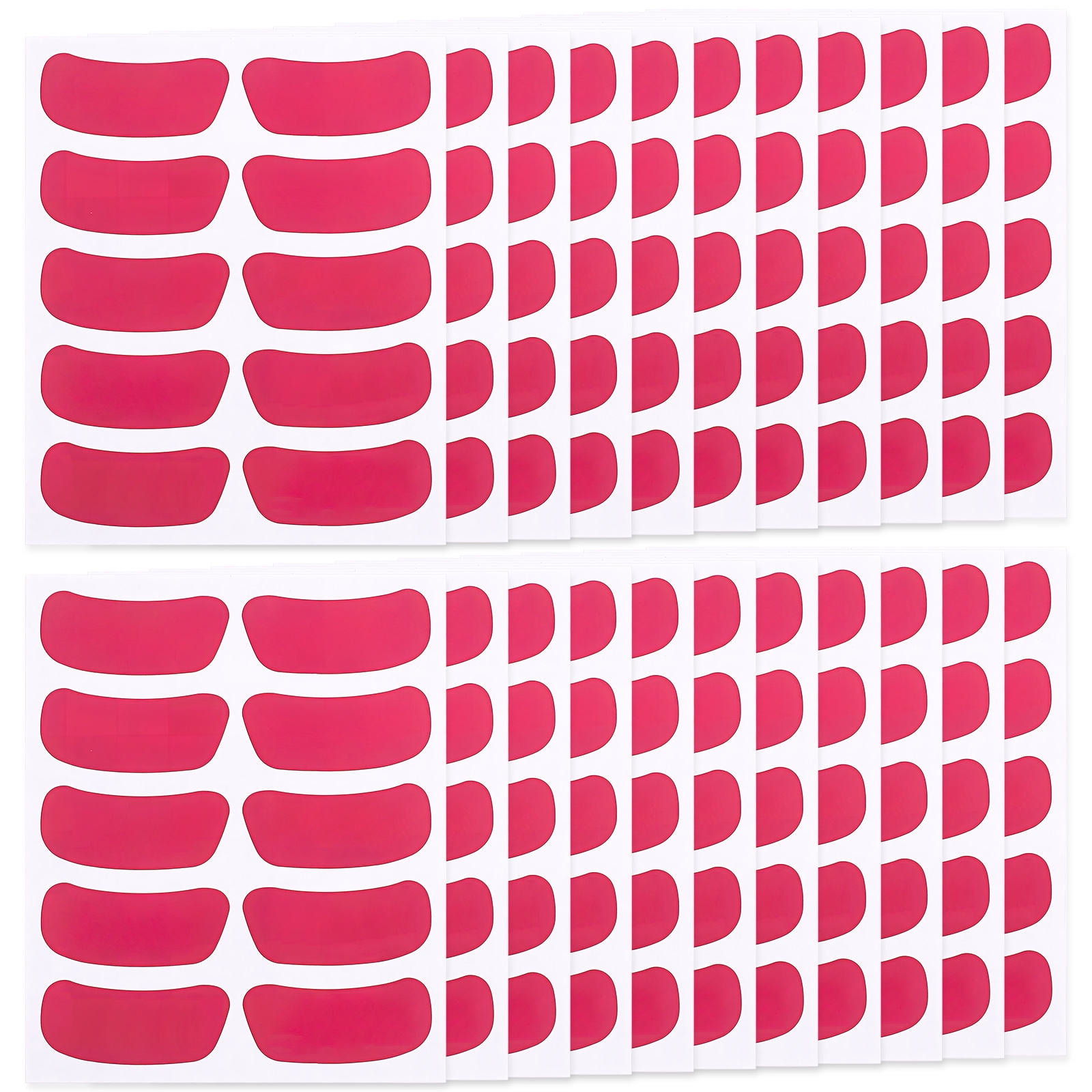 MUSEYA 220 Pcs Fan Eyes Stickers Rosy PVC Stable Adherence Under Eye ...