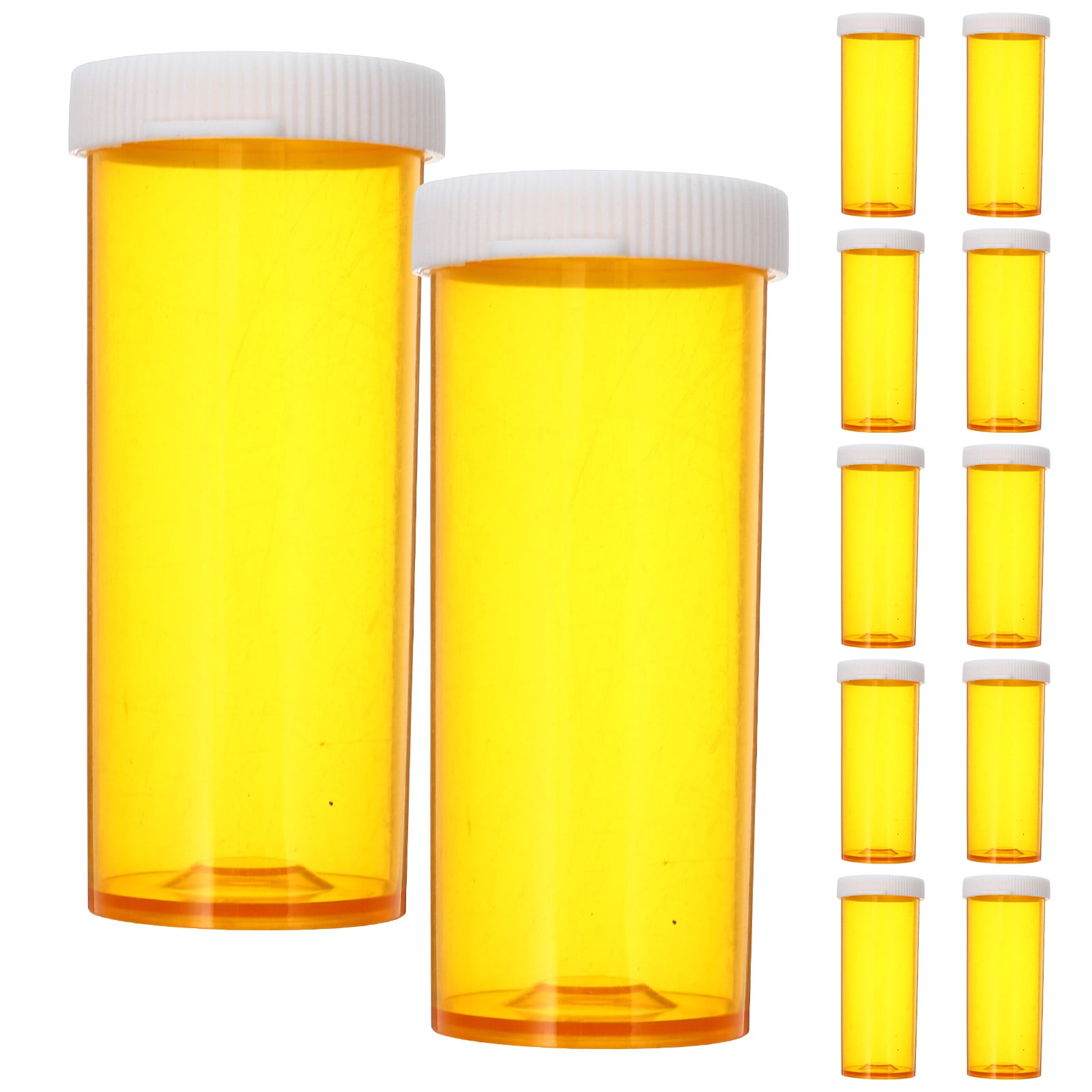 MUSEYA 25pcs Medication Vial PP Yellow for Portable Organization and ...