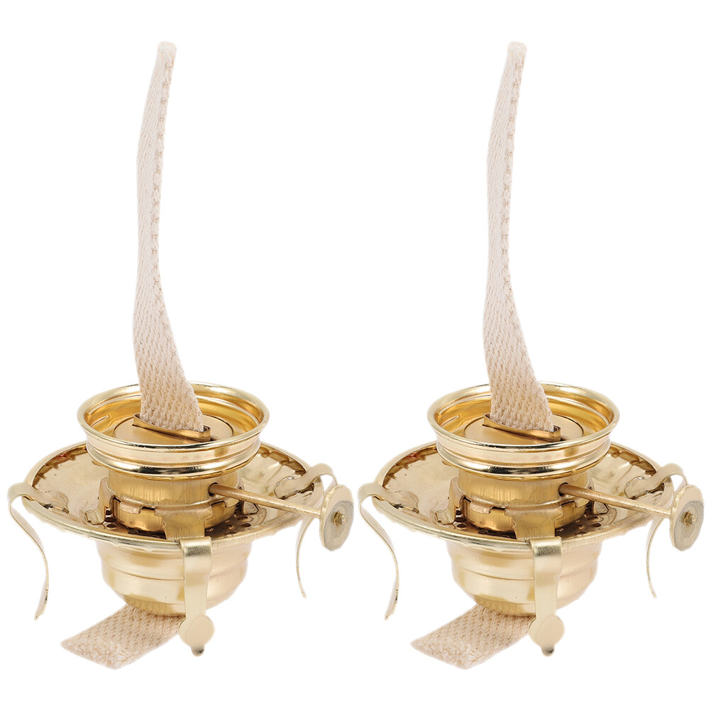 MUSEYA 2Pack Flat Oil Lamp Wick Iron Metal Ensure Oil Lamp Functions ...