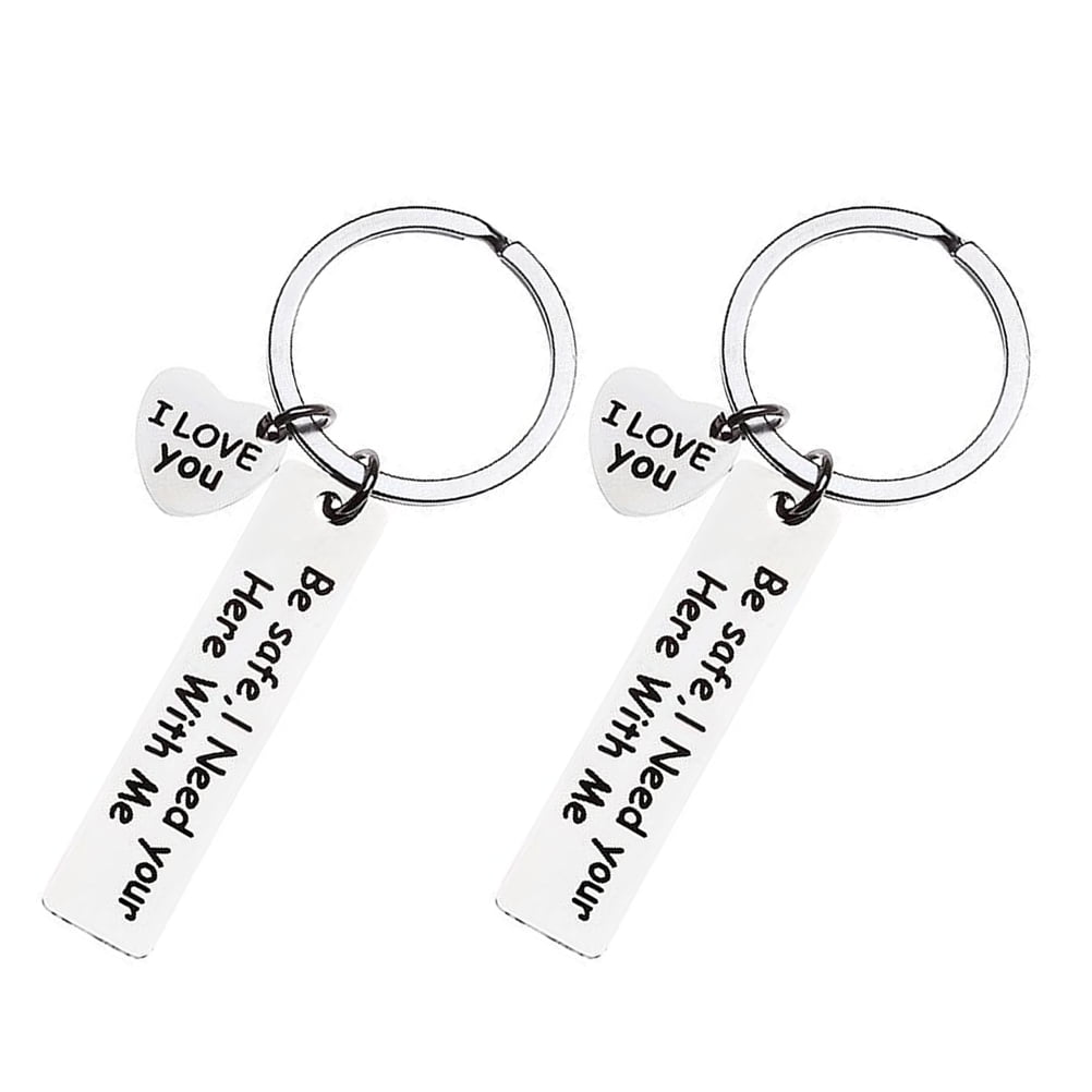 OATIPHO 2Pcs Chic Stainless Steel Keychain for Car Keys and Backpack ...