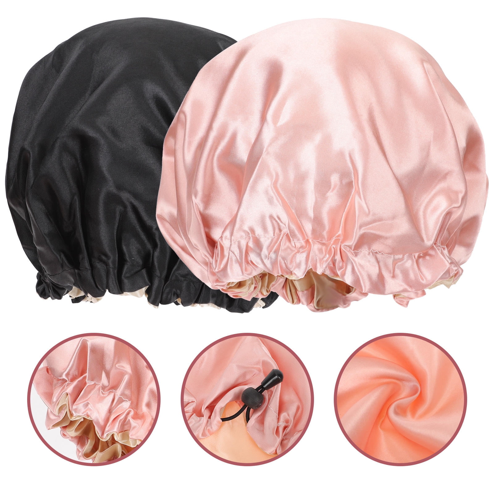 MUSEYA 2Pack Night Sleeping Cap in Satin for Skin Safety for Female ...