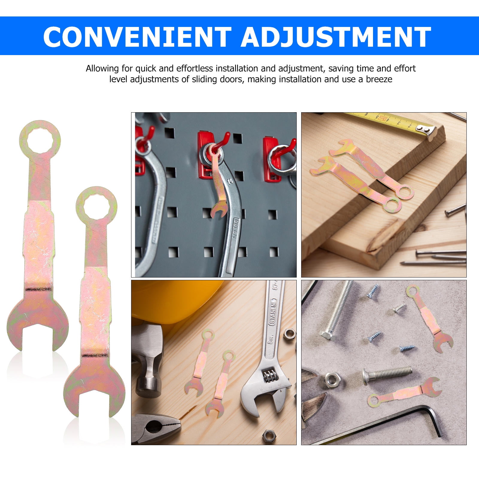 MUSEYA 2Pack Universal Wrench Tool and Pocket Door Wrench for ...