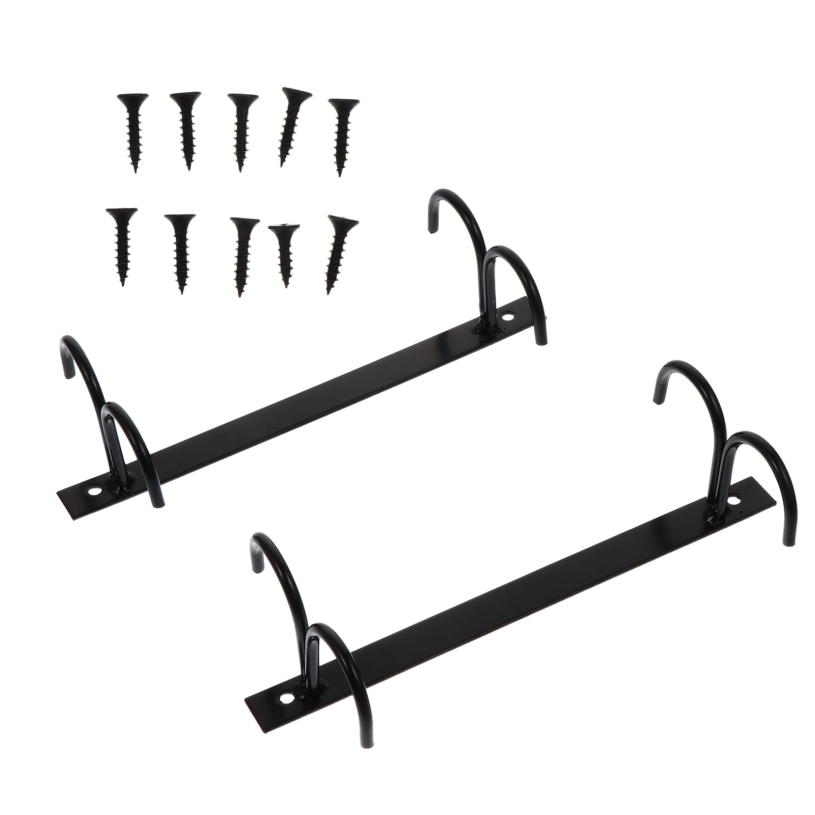 MUSEYA 2Set Black Iron Hardware Hooks for Tool Hanging and Cup Storage ...