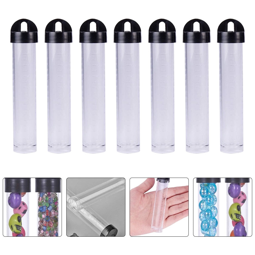 MUSEYA 30 Pack 0.85oz Clear Plastic Tube Bead and Liquid Containers ...