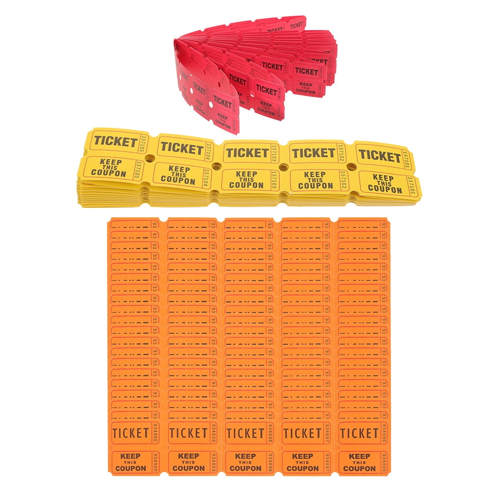 MUSEYA 300Pack Raffle Tickets Paper Raffle Tickets Orange For Events ...