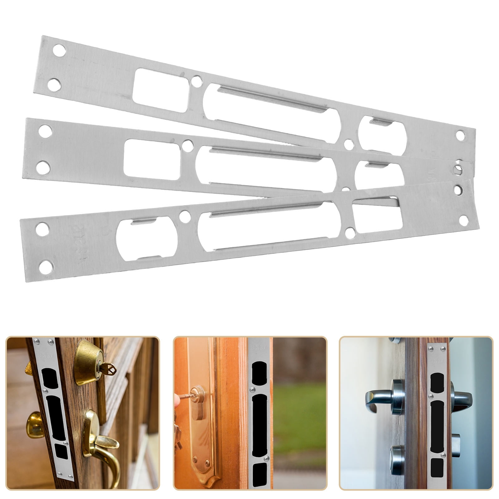 MUSEYA 3Pcs Larson Storm Door Strike Plate Stainless Steel Adjustable ...