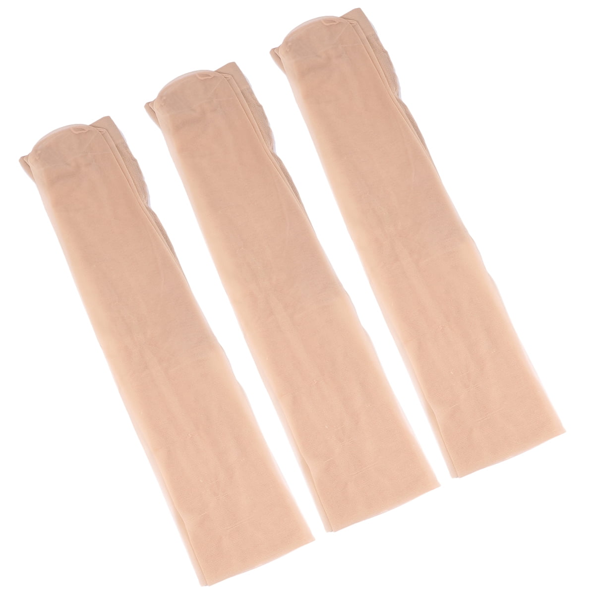 MUSEYA 3Pcs of Women's Thigh High Stockings Skin Color T Shaped Crotch ...