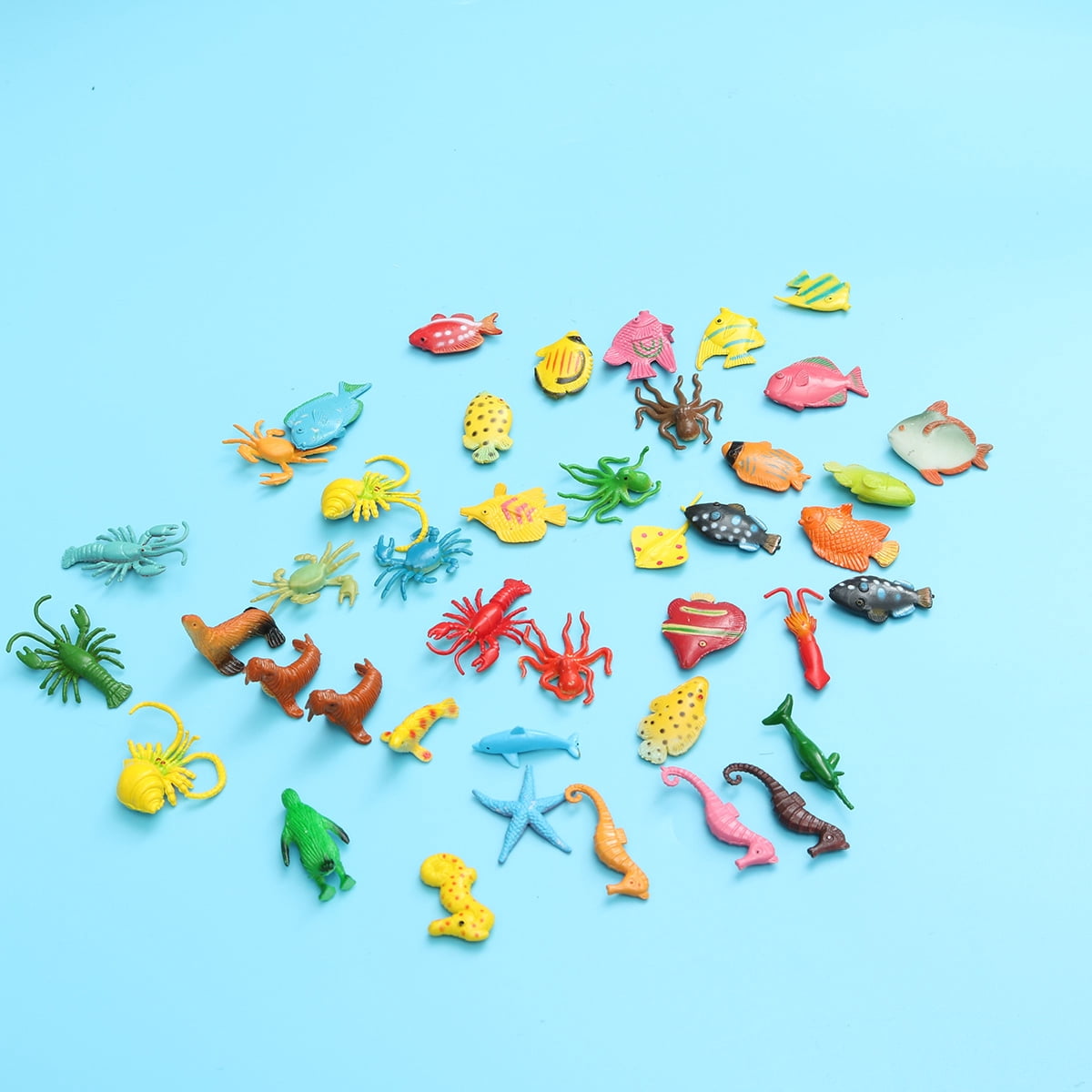 MUSEYA 40pcs Small Figures for Kids Different Shape Plastic for ...