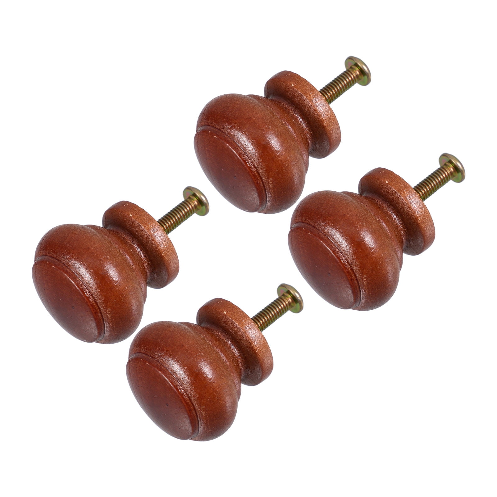 MUSEYA Cabinet Handles Wooden Brown Mushroom Shape 4Pcs for Furniture ...